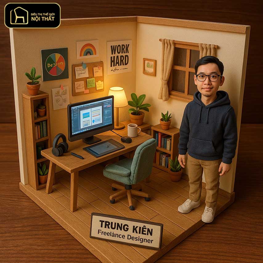 Trend tạo ảnh AI miễn phí Tên + Ngành nghề