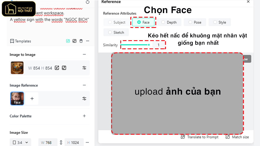 Trend tạo ảnh AI miễn phí Tên + Ngành nghề